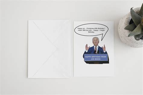 Joe Biden Wishing You A Happy Birthday Card Etsy