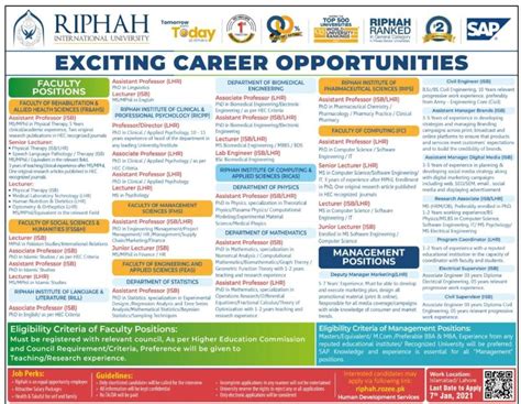 Muhammad Hashim On Linkedin Careeropportunities Riphahinternationaluniversity