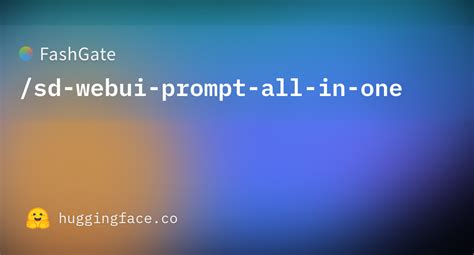 Commits FashGate Sd Webui Prompt All In One