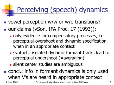 Ppt From Speech Signal Acoustics To Perception Powerpoint Presentation Id 971767