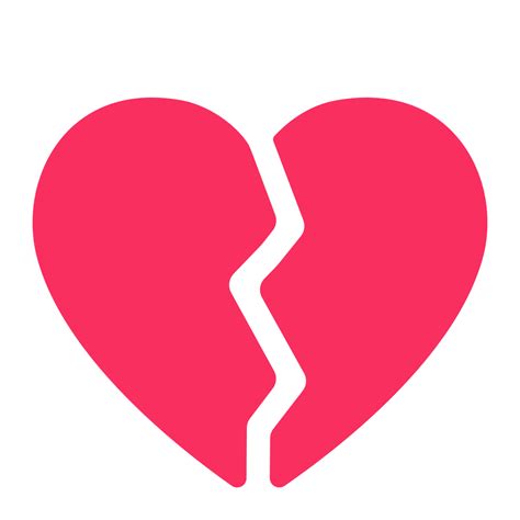 Broken Heart Flat Icon Fluentui Emoji Flat Iconpack Microsoft