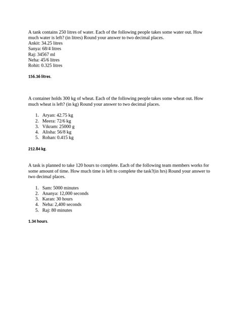 Sum Questions Collectino Pdf