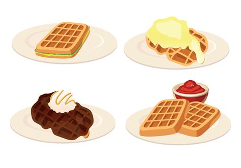 Waffles Vector Illustration 143910 Vector Art At Vecteezy