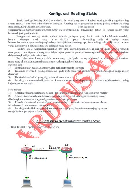 Doc Konfigurasi Routing Static Menggunakan 2 Router Mikrotik Di Gns 3