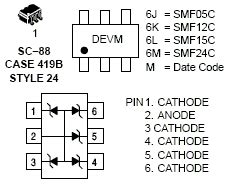SMF C Line ESD Protection Array