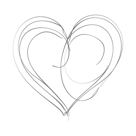 One Continuous Line Drawing Of Love Heart Symbol Black Color Only
