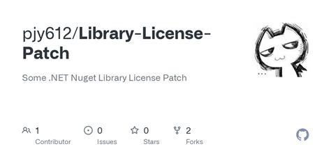 Github Pjy612library License Patch Some Net Nuget Library License