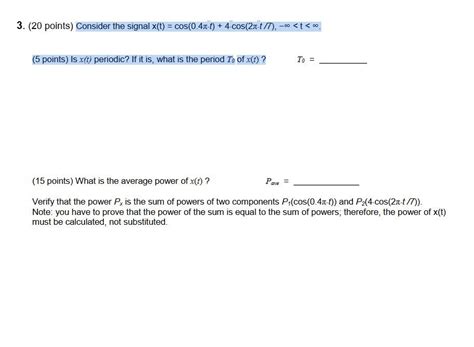 Solved Points Consider The Signal Chegg