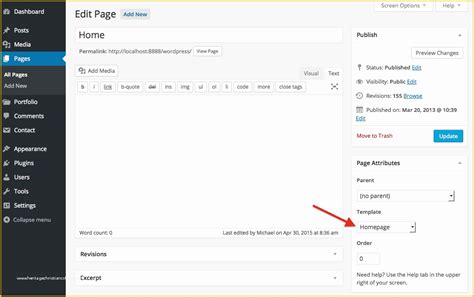 wordpress page templates free of how to create and set a static front page in wordpress