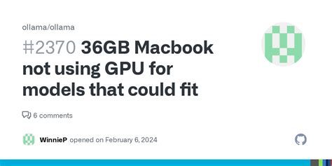 36gb Macbook Not Using Gpu For Models That Could Fit · Issue 2370 · Ollamaollama · Github