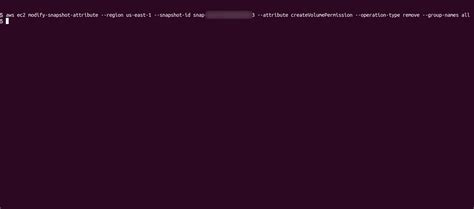 How To Update A User Owned Public Ebs Snapshot To Private Using Aws Cli