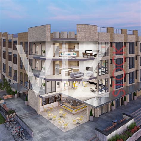 condo cutaway rendering