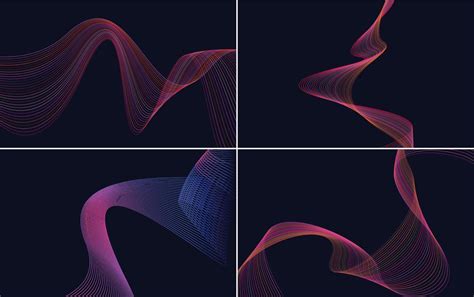 Wave Curve Abstract Vector Background Pack For A Modern And Minimalistic Design 19269409 Vector