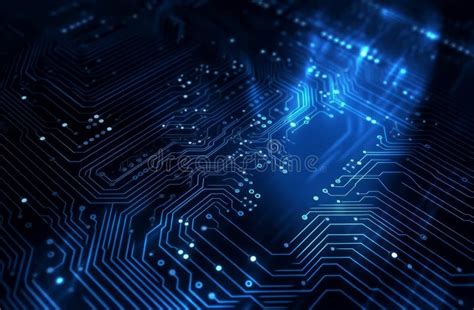 Circuit Board Neon Data Cloud Generate Ai Stock Image Image Of Four Networking 291822253