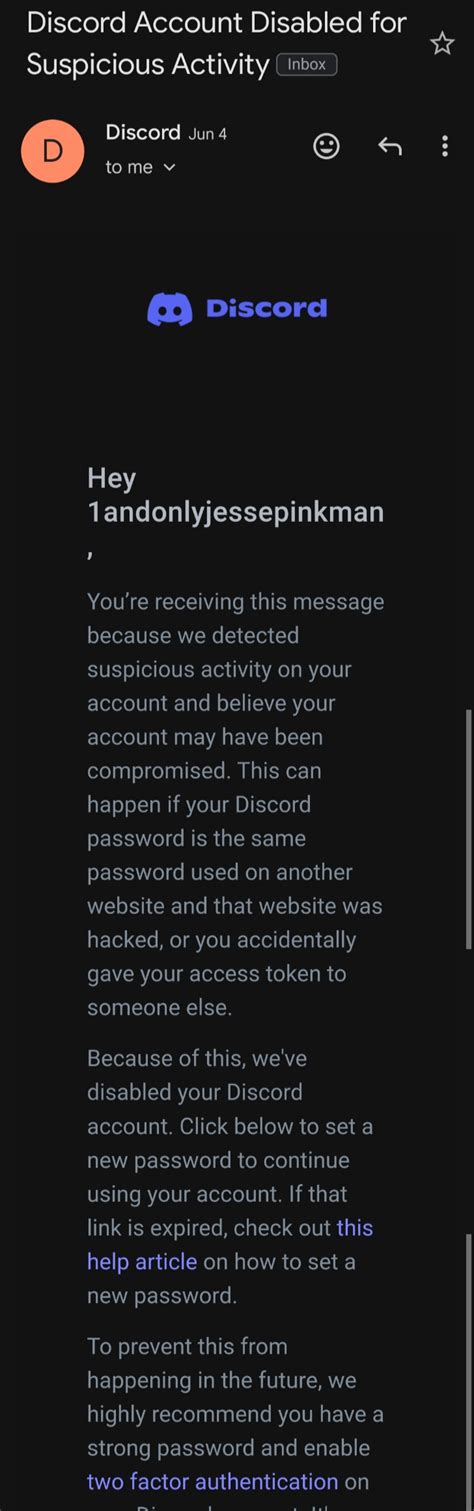 Regarding 2fa Discord