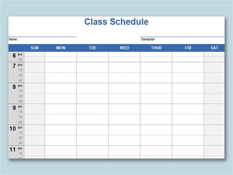 EXCEL Of Simple Class Schedule Curriculum Xlsx WPS Free Templates