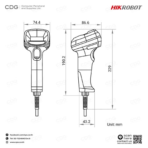 Barcode Scanner Industrial Hikrobot Mv Idh3013 05n R1u Cps