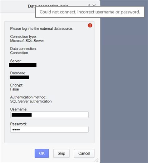 Why Does Tibco Spotfire Web Player Complain About Incorrect Username Or Password After Entering