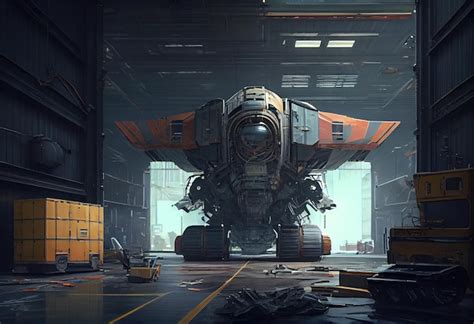 Premium Ai Image Sorting Robot In Logistics Center Generative Ai