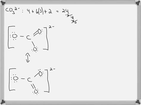 Solved For Co32 Carbonate Ion Draw The Lewis Structure By Counting Valence Electrons Of