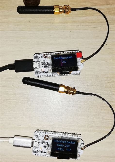 ESP32 Lora Send Receive Packet Test