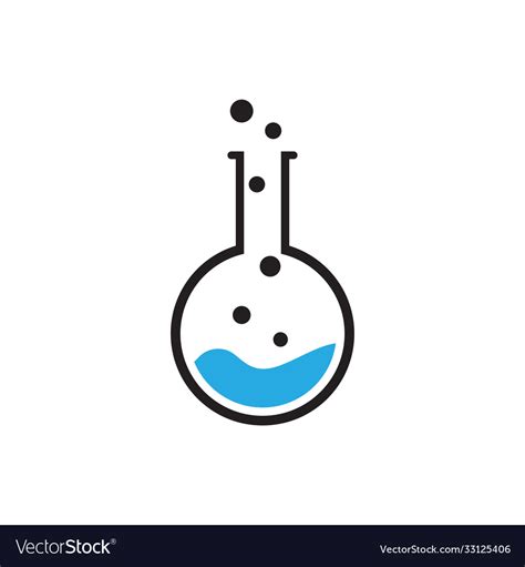 Lab Flask Icon Design Template Isolated Royalty Free Vector
