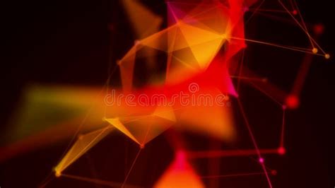 Abstract Digital Connection Moving Dots And Lines Motion Technology Background Network