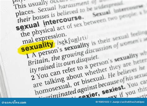 Highlighted English Word X Sexuality X And Its Definition At The Dictionary Stock Photo