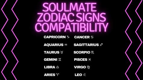 Soulmate Zodiac Signs Compatibility For The Best Match 🤗 Youtube