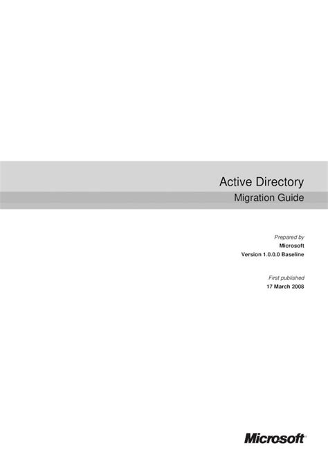Pdf Active Directory Migration Guide Dokumentips