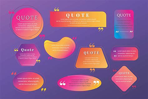 Gradient Speech Bubble Template With Quote And Empty Textbox Vector