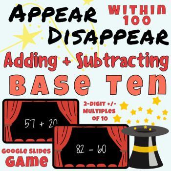 A Poster With Instructions For Adding Subtracting Base Ten