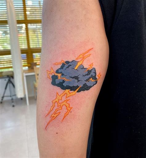 Clouds And Thunder Tattoo Storm Tattoos For Guys Tattoo Korea