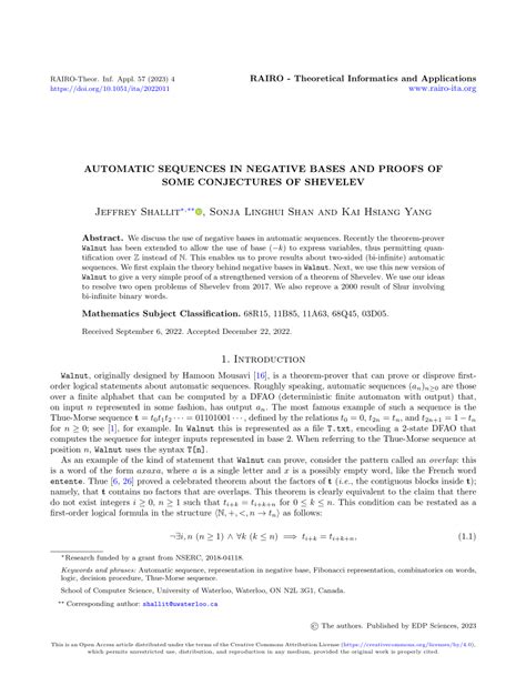 Pdf Automatic Sequences In Negative Bases And Proofs Of Some Conjectures Of Shevelev