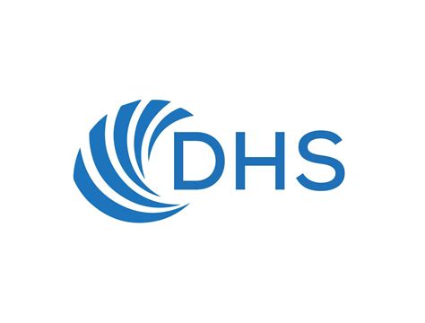 Dhs Letter Logo Design On White Background Dhs Creative Circle Letter