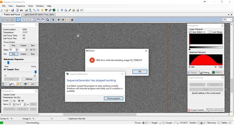 Sgp Keeps Crashing Sequence Generator Main Sequence Software
