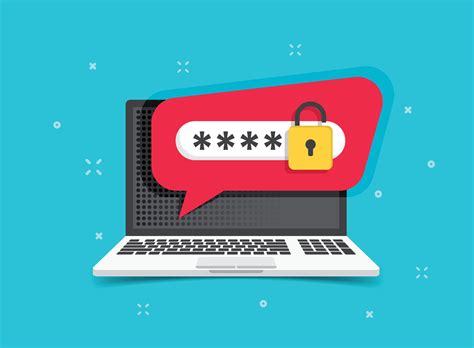 Laptop With Account Login Icon In Flat Style Password Form Page Illustration On Isolated