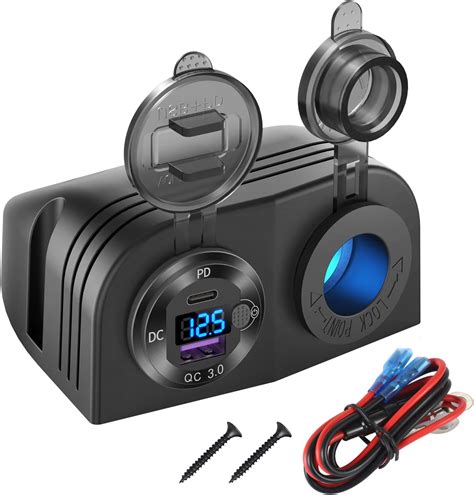 Cigarette Lighter Splitter Usb C 12v Car Charger Adapter 2