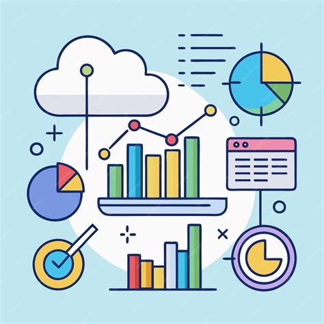 Cloud Computing Data Analytics And Business Growth Premium Ai Generated Vector