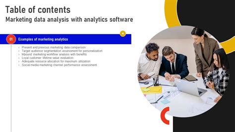 G195 Table Of Contents Marketing Data Analysis With Analytics Software Mkt Ss V Ppt Template