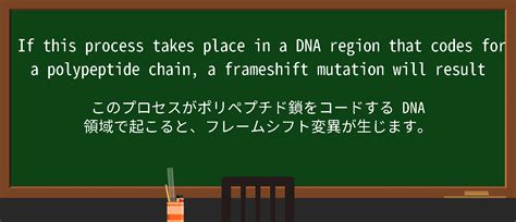 【英単語】frameshift Mutationを徹底解説！意味、使い方、例文、読み方