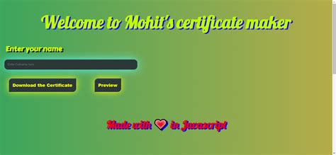 GitHub Mohittk Certificate Maker JS