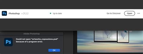 Cannot Open File Due To Program Error New Creati Adobe Support