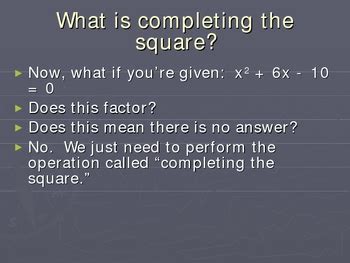 Completing The Square By Mike Walcutt Tpt