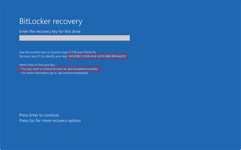 Bitlocker Preboot Recovery Screen Microsoft Learn