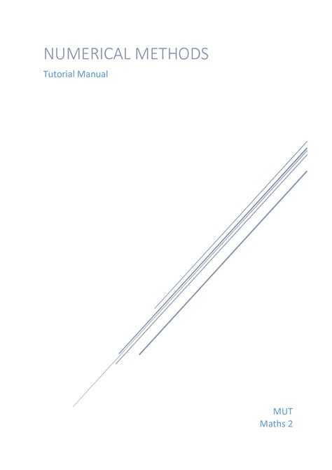 SOLUTION Numerical Methods Studypool