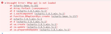 Use Echarts Map To Report An Error Uncaught Error Bmap Api Is Not Loaded At Echarts Bmapjs161