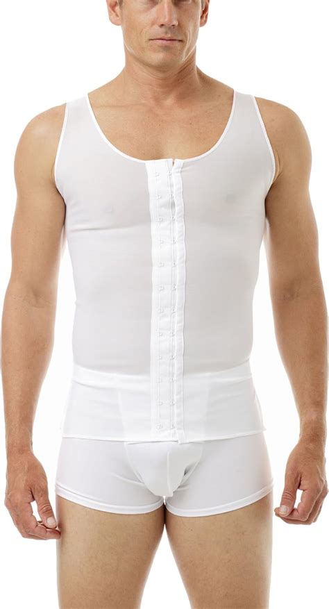 Underworks Mens Gynecomastia Chest Binder Vest 3 Pack 3x White Sports And Outdoors