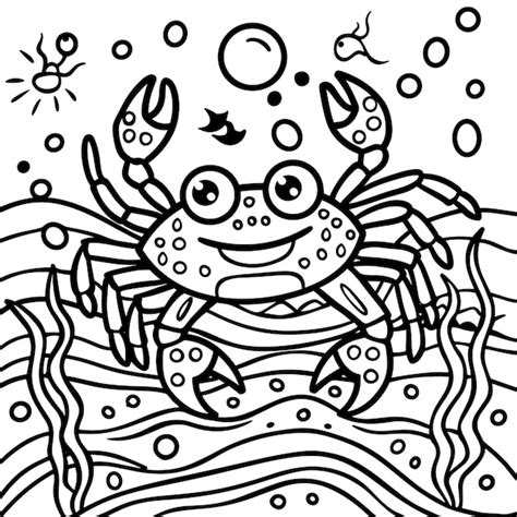 어린이용 그림책 귀여운 만화 크래브 그림책 터 프리미엄 벡터