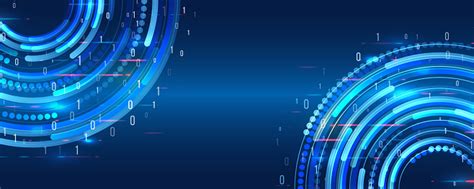 다양한 기술 요소와 넓은 파란색 배경 하이테크 컴퓨터 디지털 기술 개념 추상 기술 통신 벡터 일러스트레이션 0명에 대한 스톡